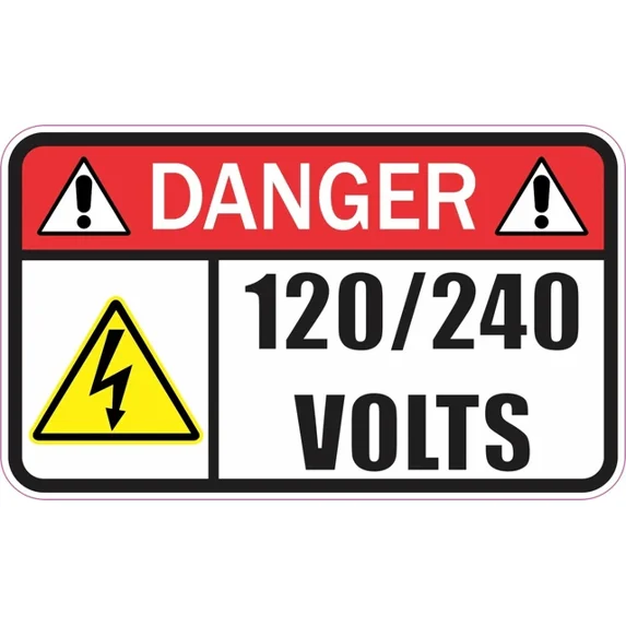 DOPASTICKER Danger Sticker 120,240 Volts Sticker Phone Sticker, Latop ...