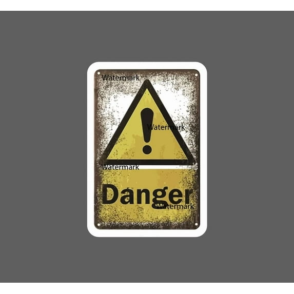 DOPASTICKER Danger Sticker Warning Caution Retro Sticker Phone Sticker ...