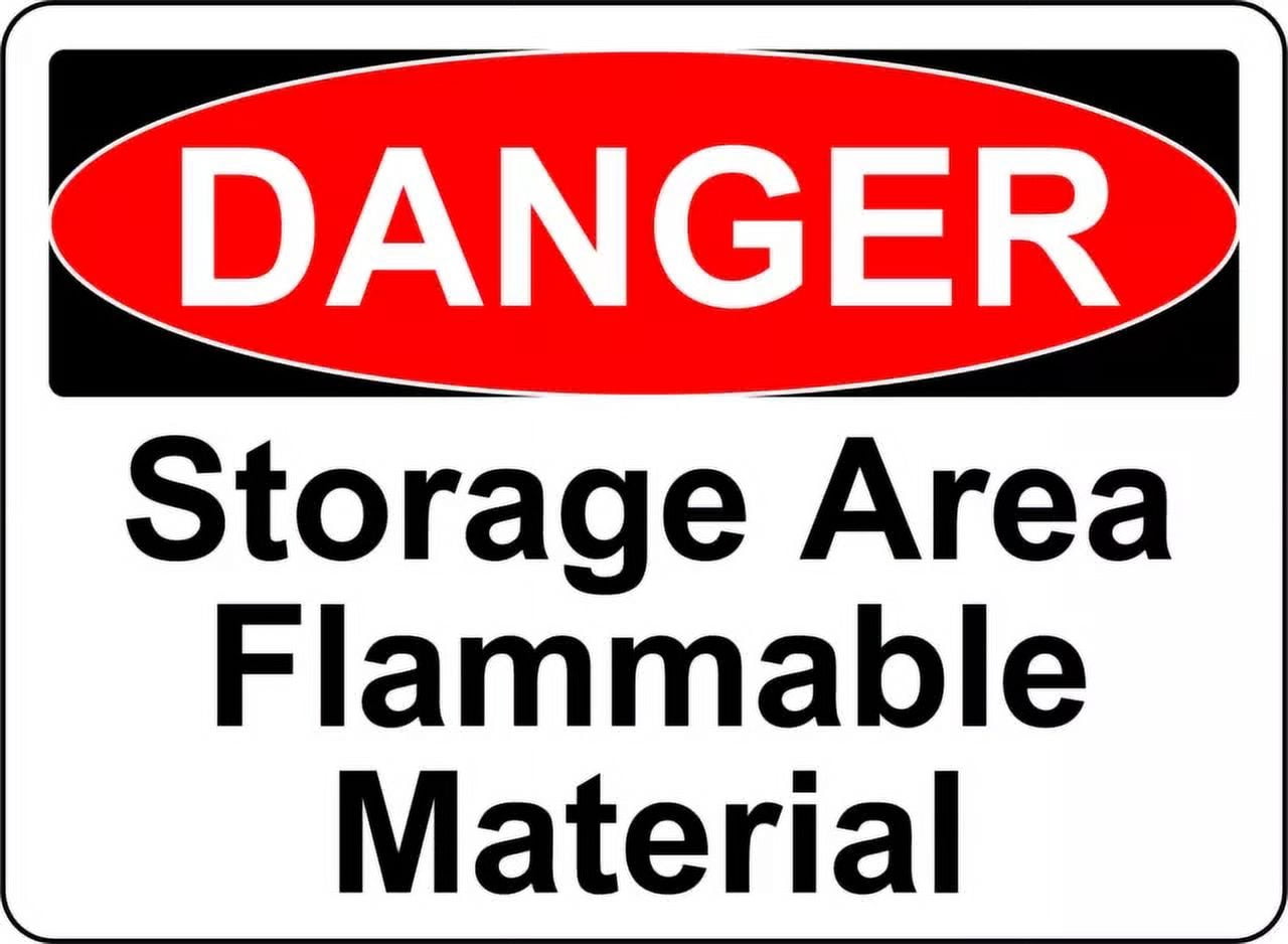 DOPASTICKER Danger Storage Area Flammable Material Osha Decal Sign Usa ...