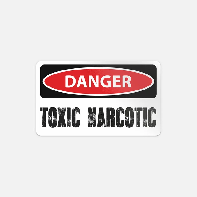 DOPASTICKER Danger Toxic Narcotic Sign Sticker Decal Phone Decal Water ...