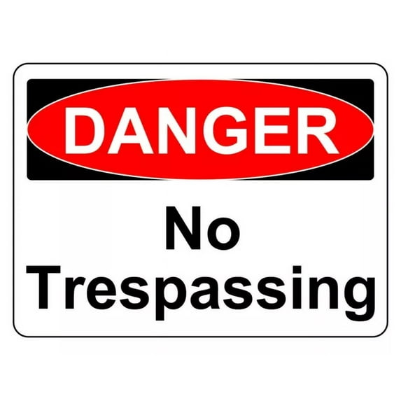 DOPASTICKER Danger No Trespassing Osha Decal Safety Sign Usa Made ...