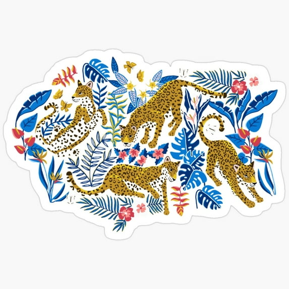DOPASTICKER Darling Dancing Jaguar Jungle Sticker Birthday Gifts ...