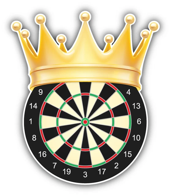 DOPASTICKER Dart Board Golden Crown Sticker Decal Phone Decal Water ...