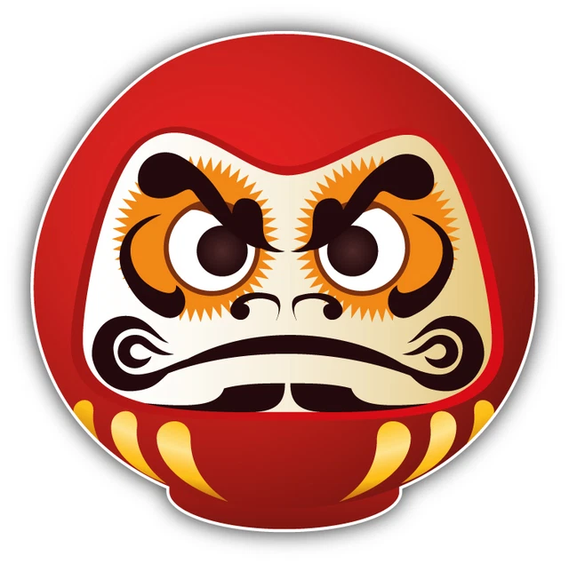 DOPASTICKER Daruma Doll Japan Gift Angry Sticker Decal Phone Decal ...