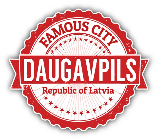 DOPASTICKER Daugavpils City Latvia Grunge Travel Sticker Decal Phone ...
