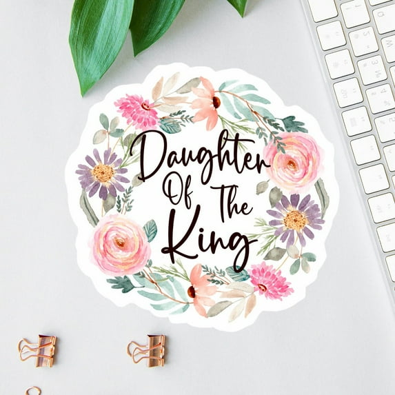 DOPASTICKER Daughter Of The King Sticker, Affirmation Stickers, Laptop ...