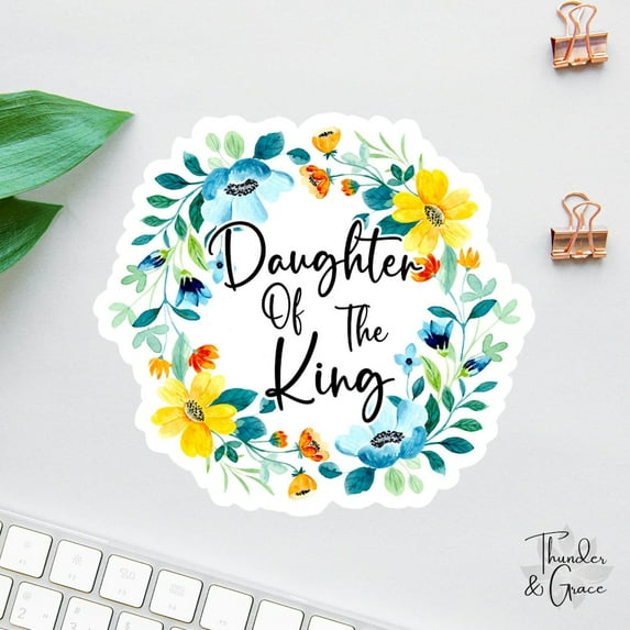 DOPASTICKER Daughter Of The King Sticker, Jesus Sticker, Affirmation ...