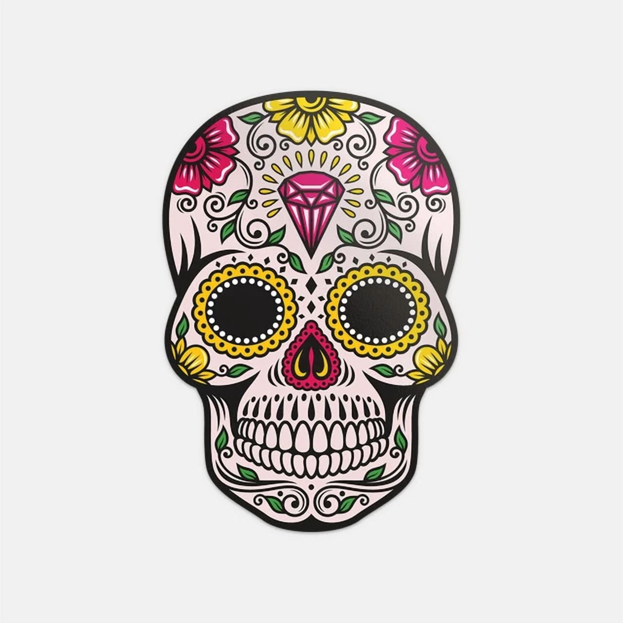 DOPASTICKER Day Of The Dead Skull Ruby Sticker Decal Phone Decal Water ...