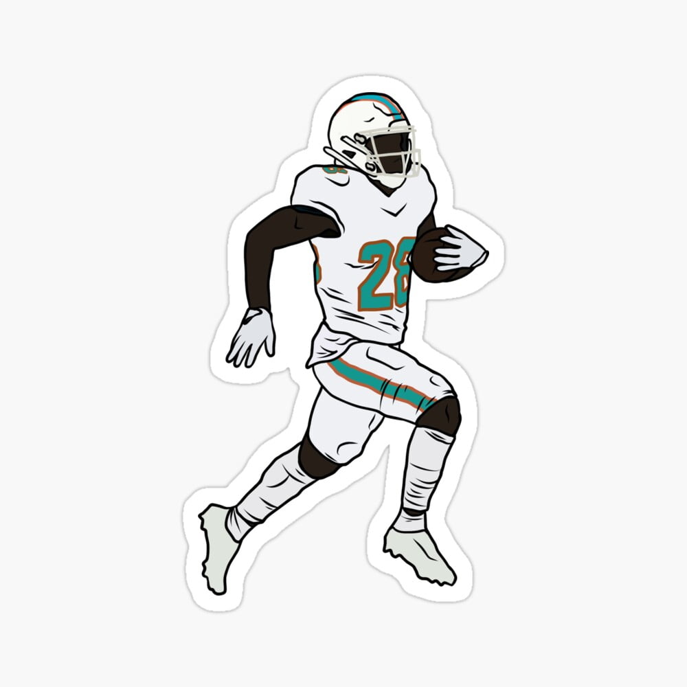 DOPASTICKER De'Von Achane Running - Hot Trending Sticker Phone Decal ...
