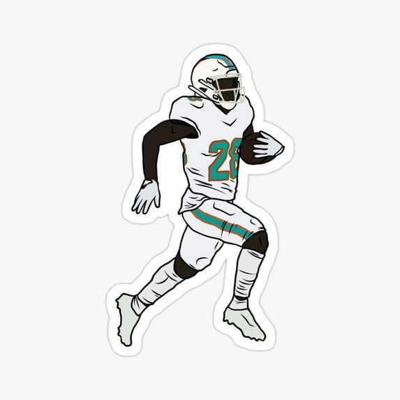 DOPASTICKER De'Von Achane Running - Hot Trending Sticker Phone Decal ...