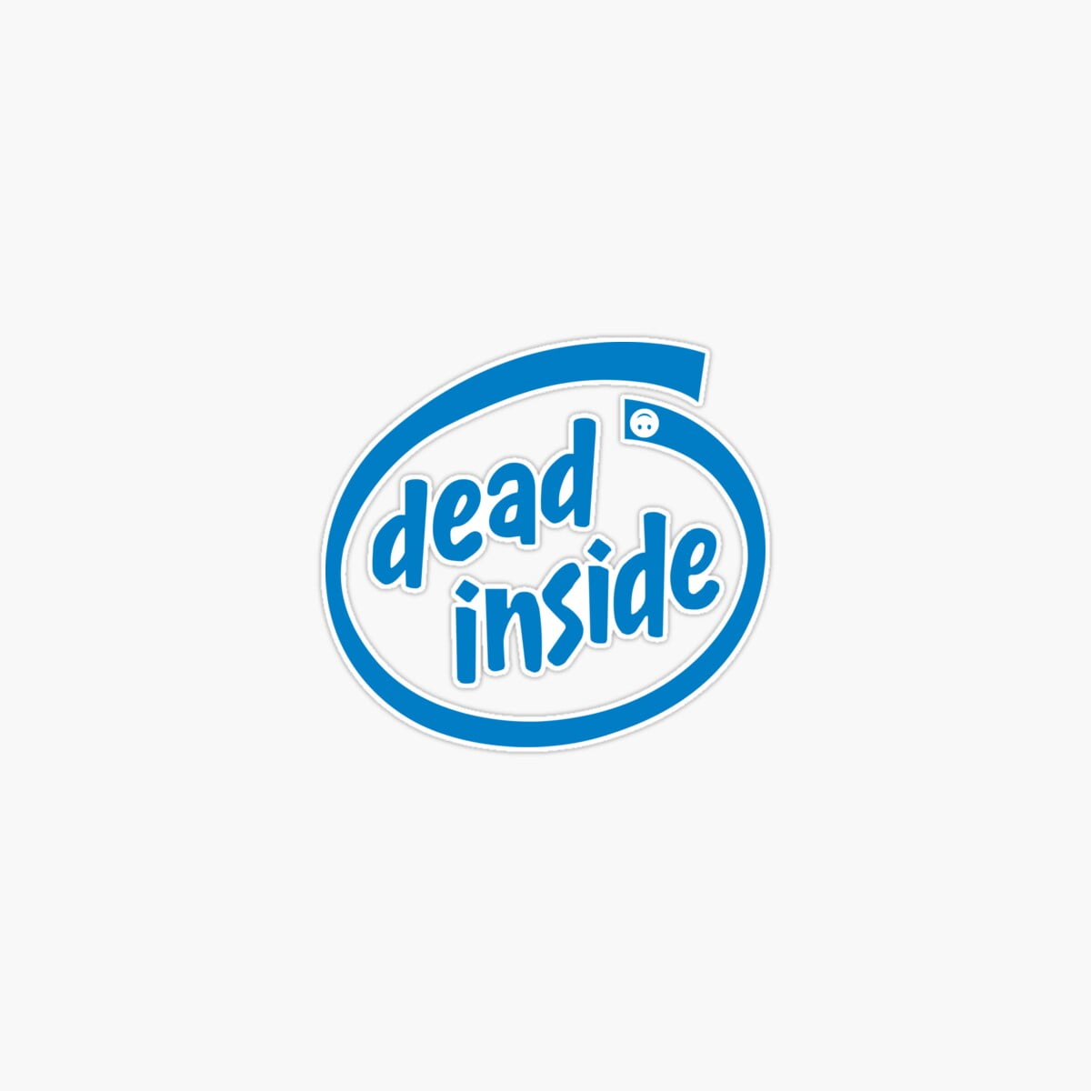 DOPASTICKER Dead Inside Logo Sticker Phone Sticker, Latop Sticker ...