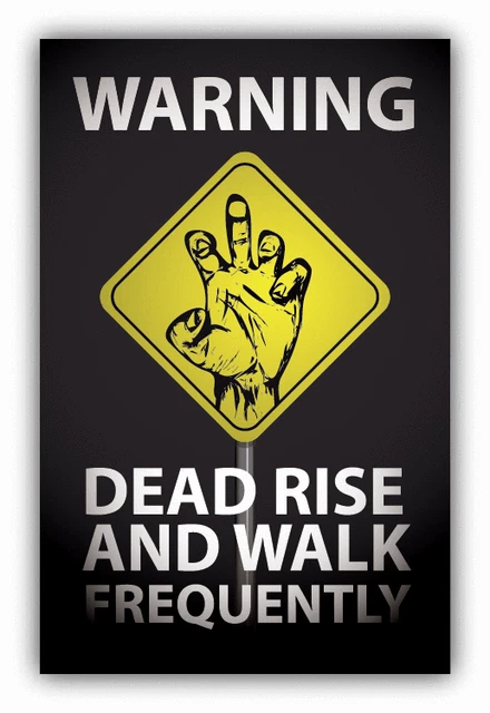 DOPASTICKER Dead Rise And Work Frequently Warning Sticker Decal Phone ...