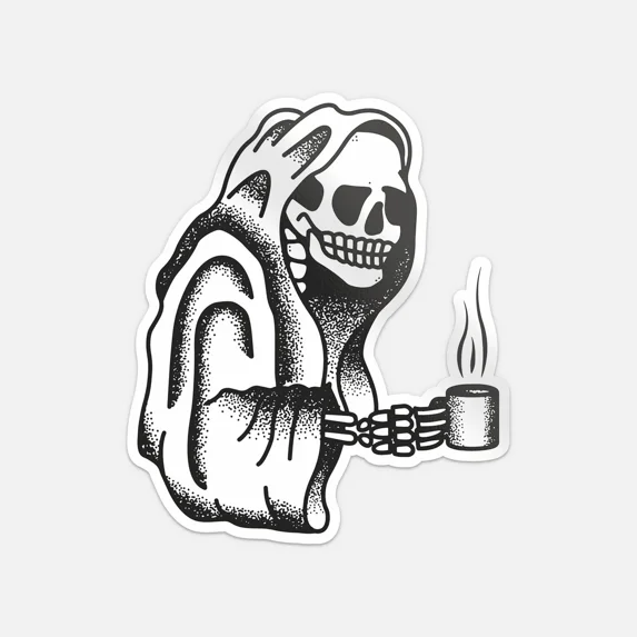 DOPASTICKER Death Before Decaf Car Bumper Sticker Decal Waterproof ...