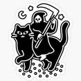 DOPASTICKER Death Rides A Black Cat Sticker Phone Decal Water Bottle ...