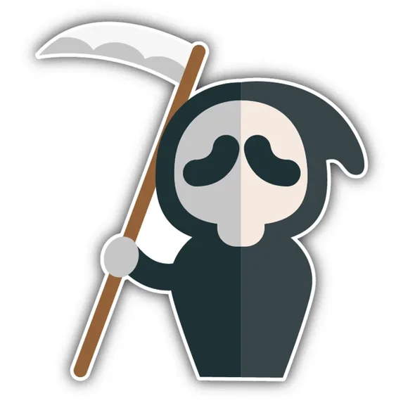 DOPASTICKER Death Scythe Kid Halloween Cartoon Sticker Decal Phone ...