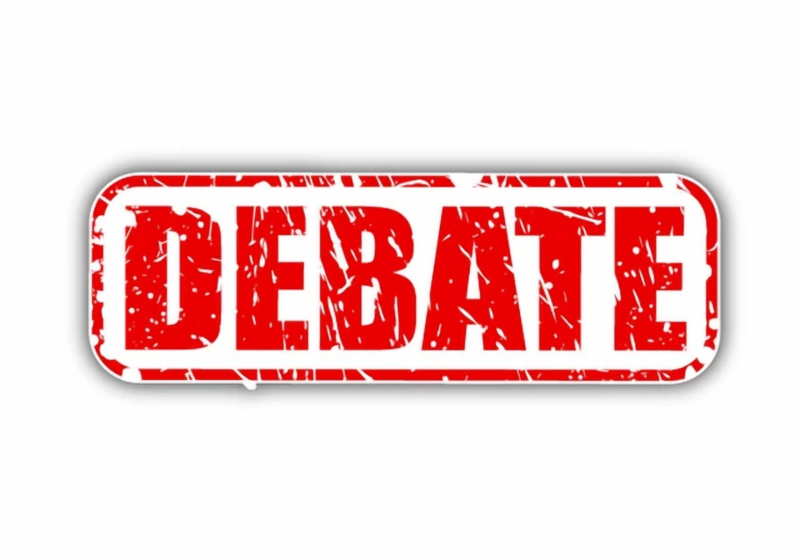 DOPASTICKER Debate Grunge Rubber Sticker Decal Phone Decal Water Bottle ...