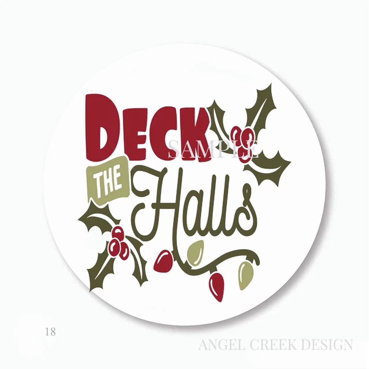DOPASTICKER Deck The Halls Chri.Stm.As Holly Scrapbook Stickers Holiday ...