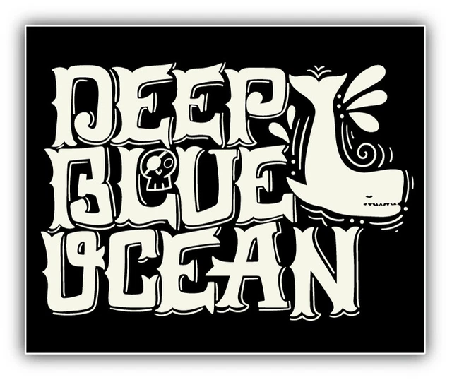 DOPASTICKER Deep Blue Ocean Slogan Sticker Decal Phone Decal Water ...