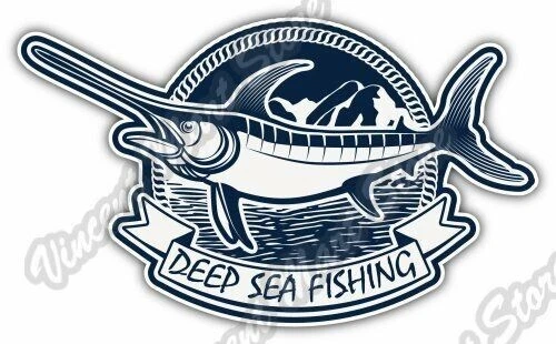 DOPASTICKER Deep Sea Fishing Fisherman Lures Car Window Sticker Decal ...