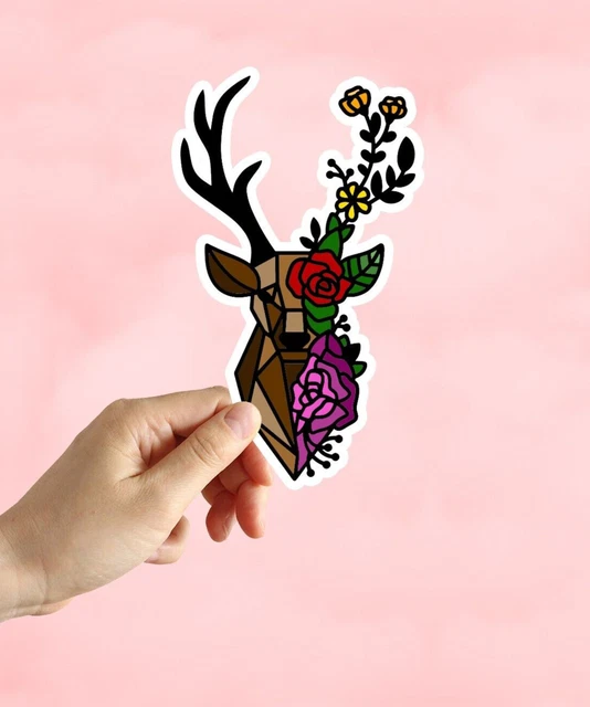DOPASTICKER Deer Buck Sticker Laptop Car Decal Hunting Animal Phone ...