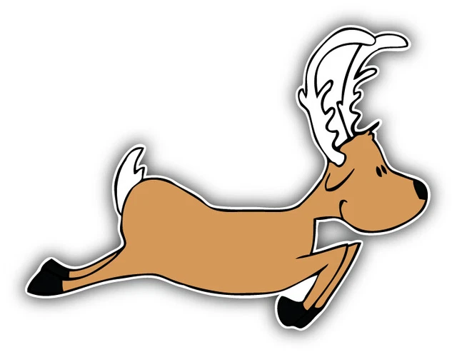 DOPASTICKER Deer Cartoon Sticker Decal Phone Decal Water Bottle ...