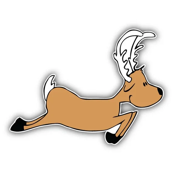 DOPASTICKER Deer Cartoon Sticker Decal Phone Decal Water Bottle ...