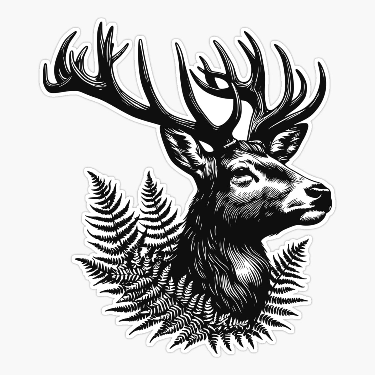 DOPASTICKER Deer, Geometric, Vector, Hunting, Minimalism, Svg, Vector ...