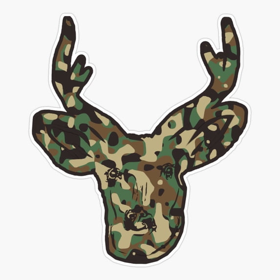 DOPASTICKER Deer Hunter Camo Buck Hunting Sticker, Phone Sticker Car ...