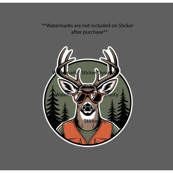 DOPASTICKER Deer Hunter Sticker Hunting Nature Sticker Phone Sticker ...
