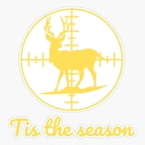 DOPASTICKER Deer Hunting Season Buck In Rile Scope Crosshairs Sticker ...