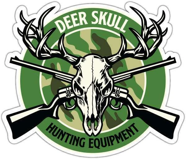 DOPASTICKER Deer Skull Hunting Equipment Hunter Car Window Sticker ...