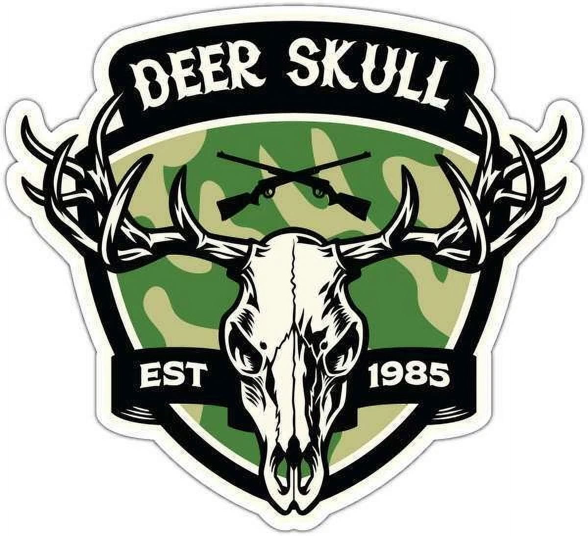 DOPASTICKER Deer Skull Hunting Hunter Car Window Sticker Decal Phone ...