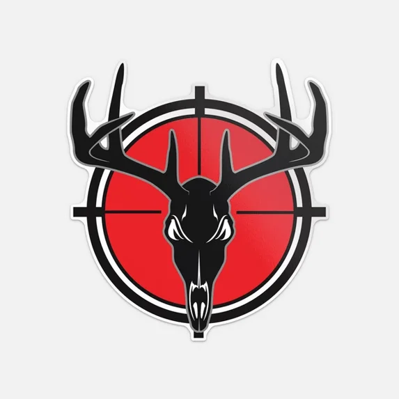 DOPASTICKER Deer Skull Target Hunting Sticker Decal Phone Decal Water ...