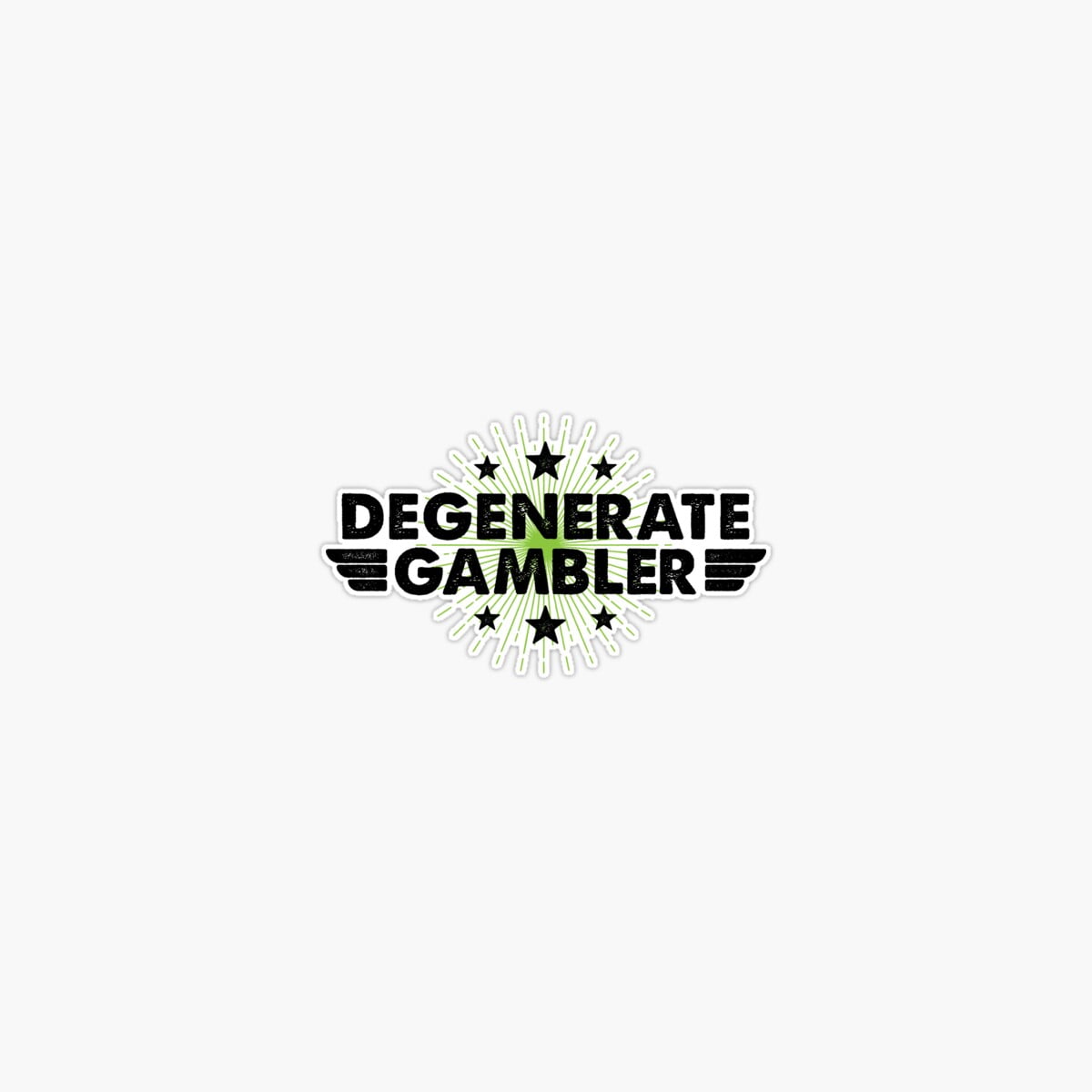 DOPASTICKER Degenerate Gambler Sticker, Phone Sticker Car Stickers ...