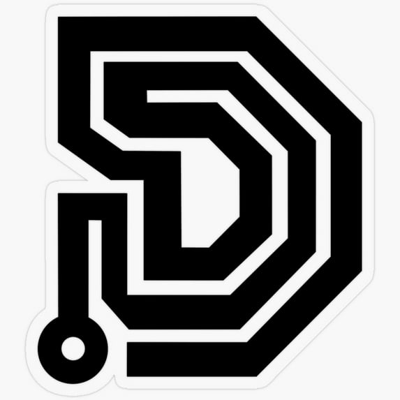 DOPASTICKER Delamain Logo White Sticker Phone Sticker, Latop Sticker ...