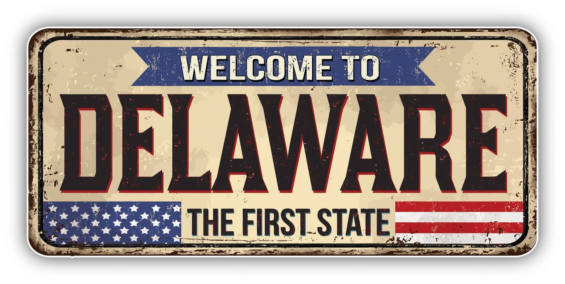 DOPASTICKER Delaware Usa State Retro Sticker Decal Gift You ...