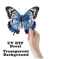 DOPASTICKER Delft Blue Butterfly Sticker - Design Preview Only ...