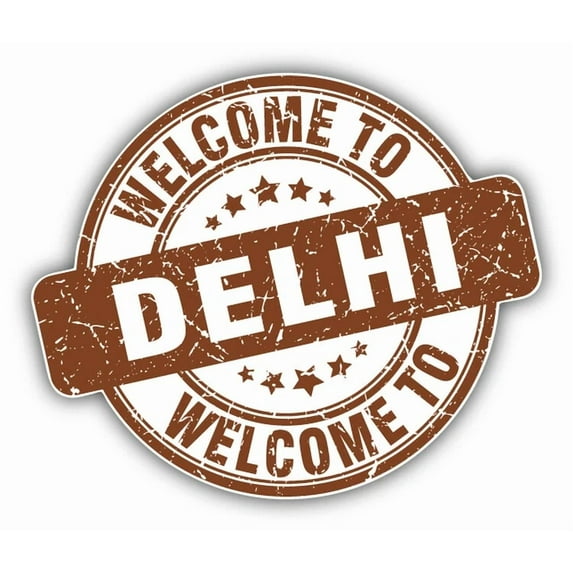 DOPASTICKER Delhi Grunge Welcome Travel Sticker Decal Phone Decal Water ...