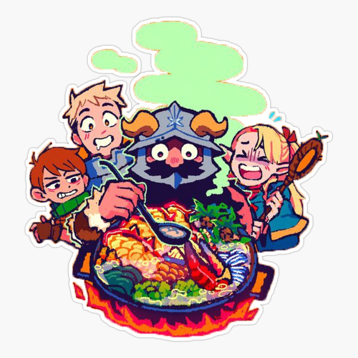 DOPASTICKER Delicious Recipes Getting Cooked Sticker, Phone Sticker Car ...