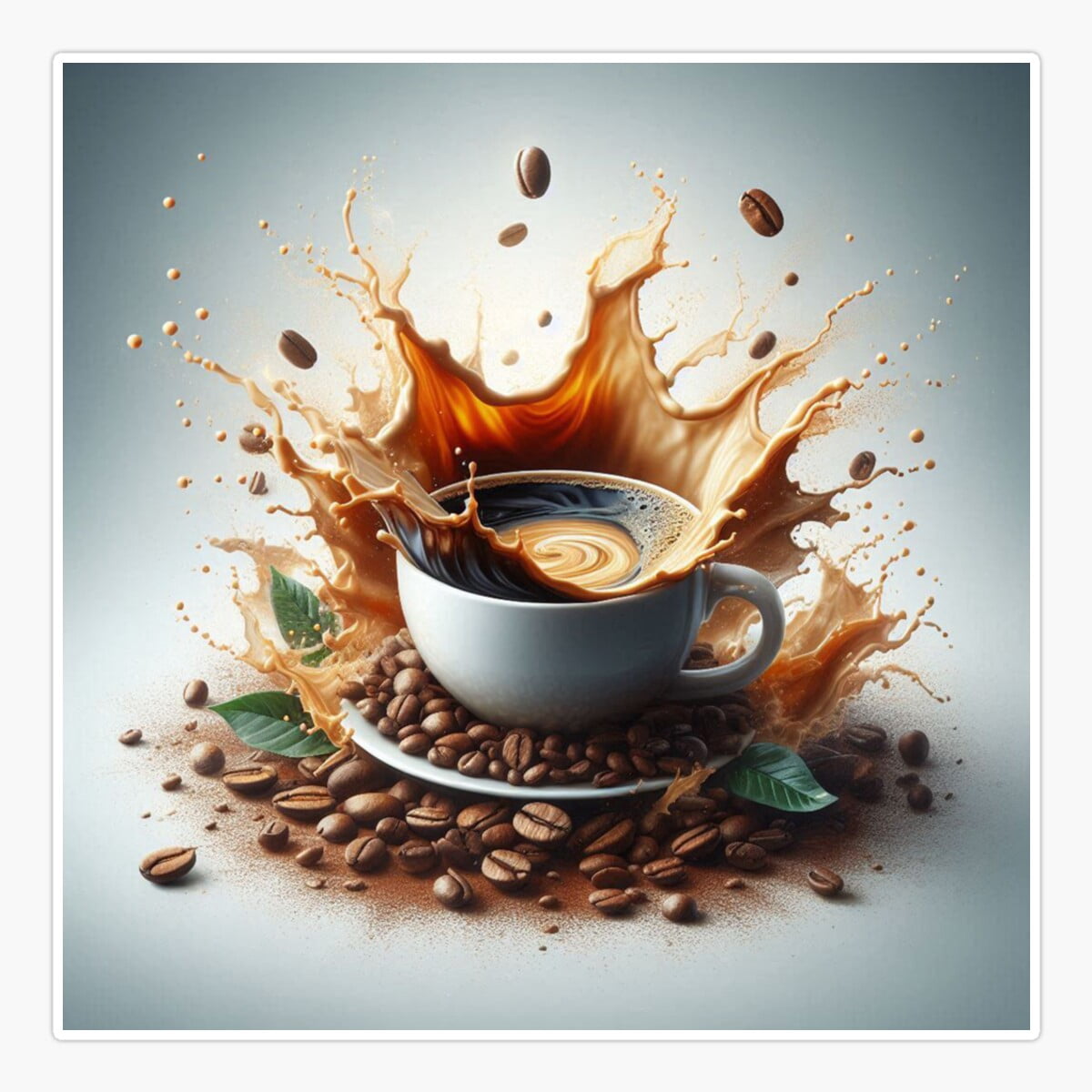 DOPASTICKER Delights Of International Coffee Day Sticker, Phone Sticker ...