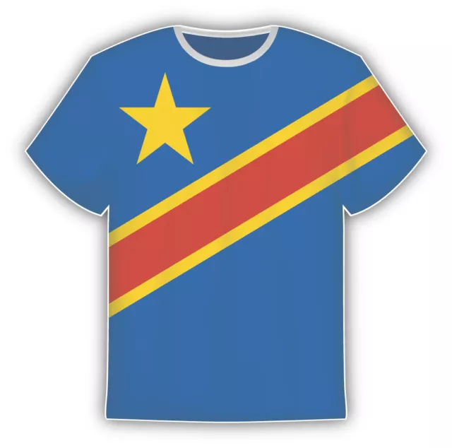 DOPASTICKER Democratic Republic Of Congo Flag Sticker In The Form ...