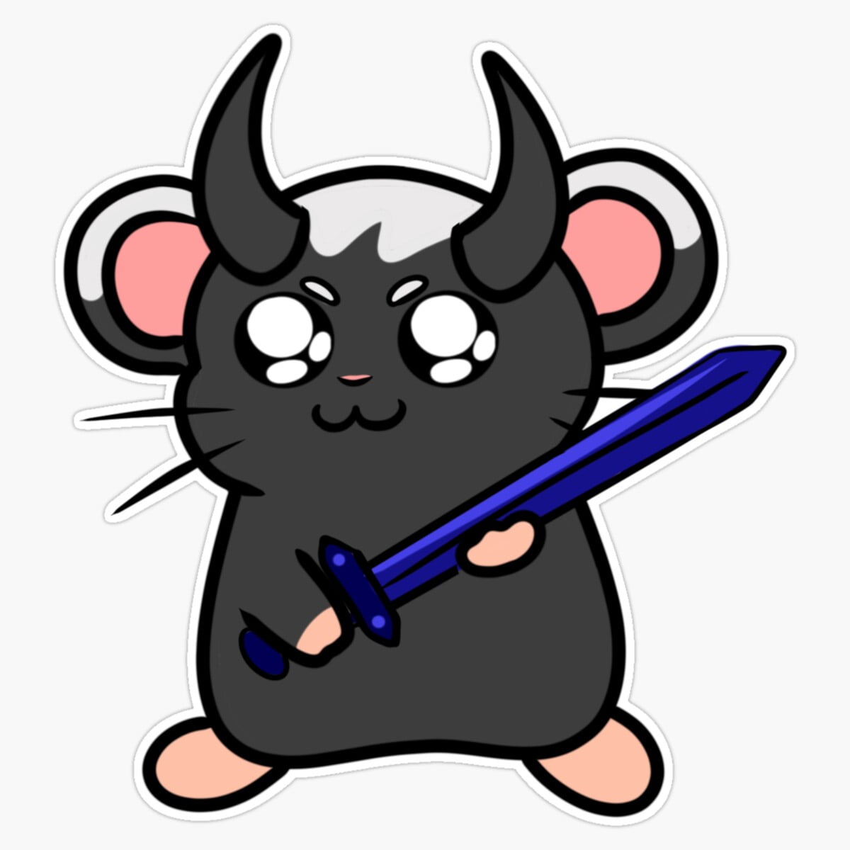 DOPASTICKER Demon Hamham Sticker, Phone Sticker Water Bottle Sticker ...