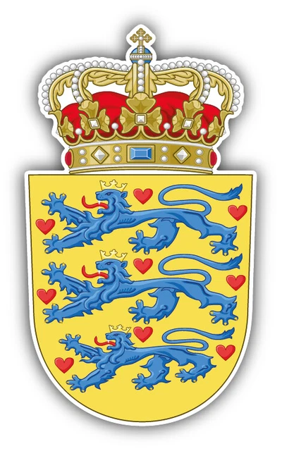 DOPASTICKER Denmark Coat Of Arms Car Sticker Decal Phone Decal Water ...