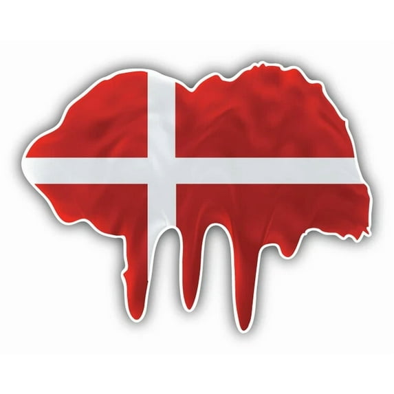 DOPASTICKER Denmark Flag Blot Car Sticker Phone Water Bottle Stickers ...