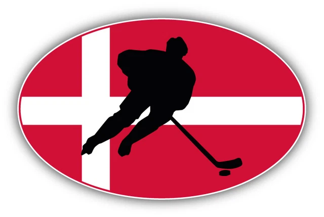 DOPASTICKER Denmark Flag Hockey Label Car Sticker Phone Decal Water ...
