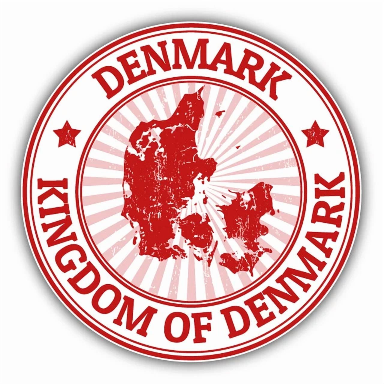 DOPASTICKER Denmark Grunge Map Sticker Decal Phone Decal Water Bottle ...