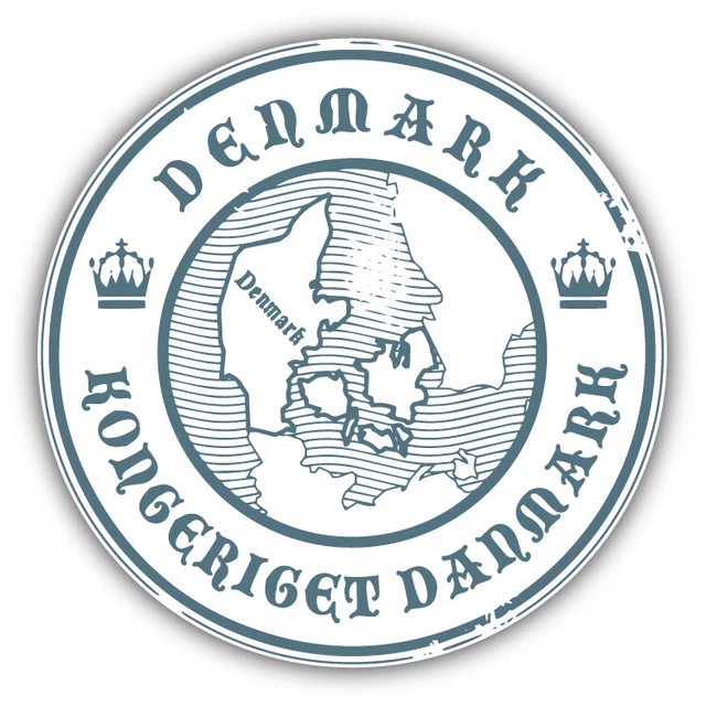 DOPASTICKER Denmark Map Grunge Sticker Decal Phone Decal Water Bottle ...