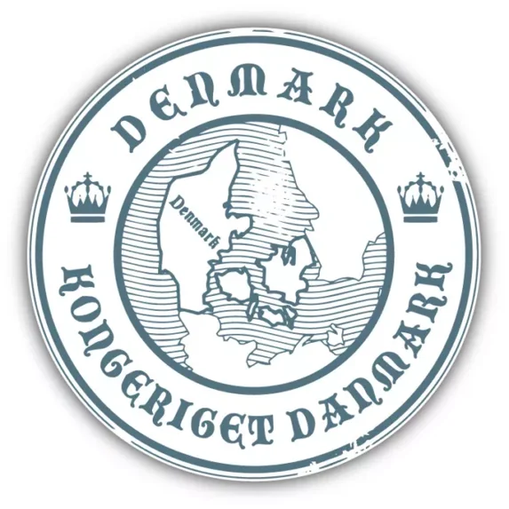 DOPASTICKER Denmark Map Sticker Decal Phone Decal Water Bottle Stickers ...