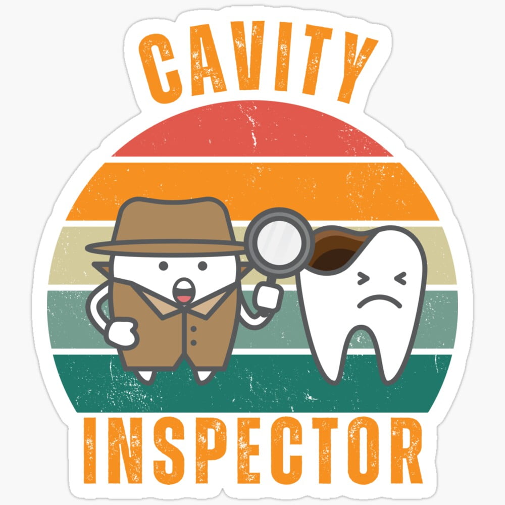 DOPASTICKER Dentist Cavity Inspector Gift You - Phone Stickers ...