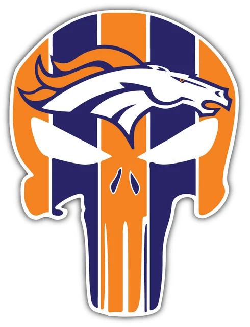 DOPASTICKER Denver Broncos Skull Sport Car Sticker Phone Water Bottle ...